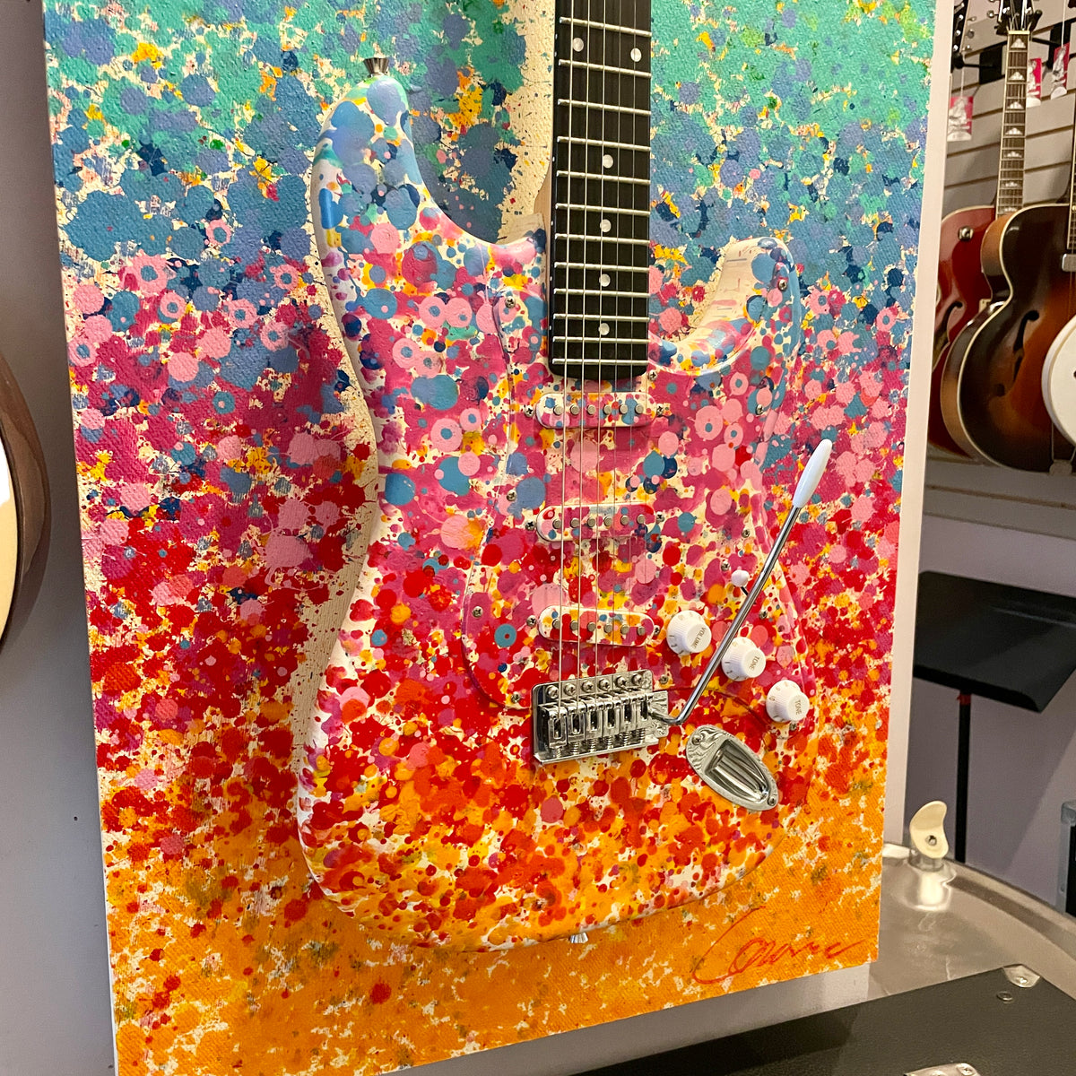Conner Guitart Rainbow Rain Stratocaster – Fanny's House of Music